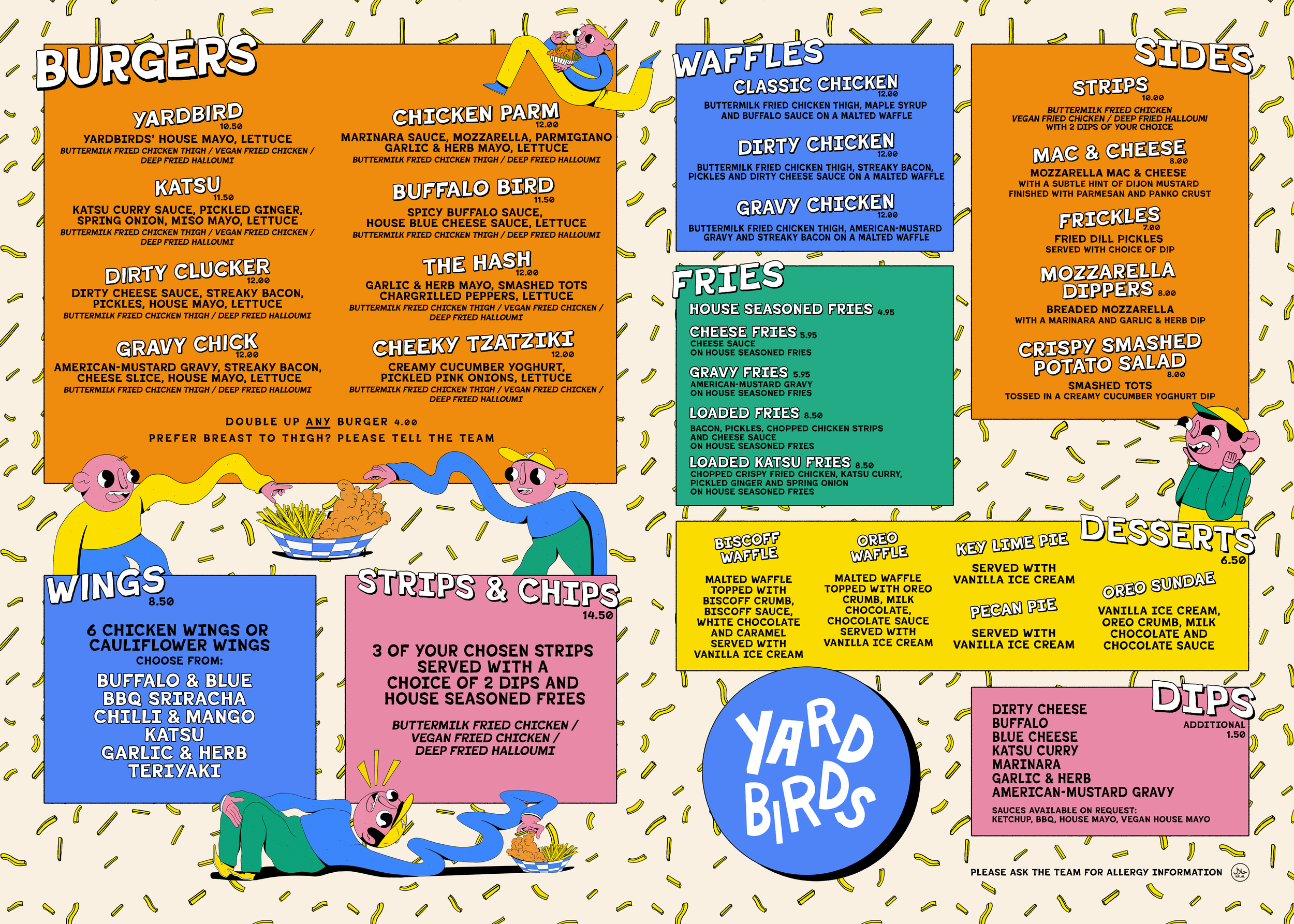 Menu — Yardbirds Chicken