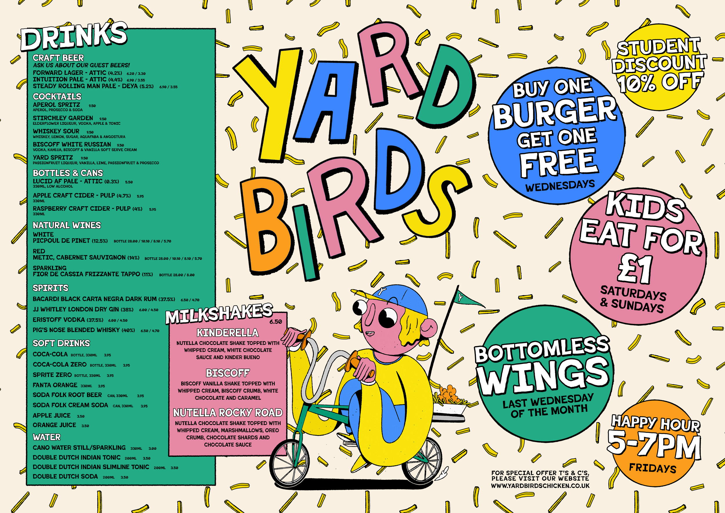 Menu — Yardbirds Chicken