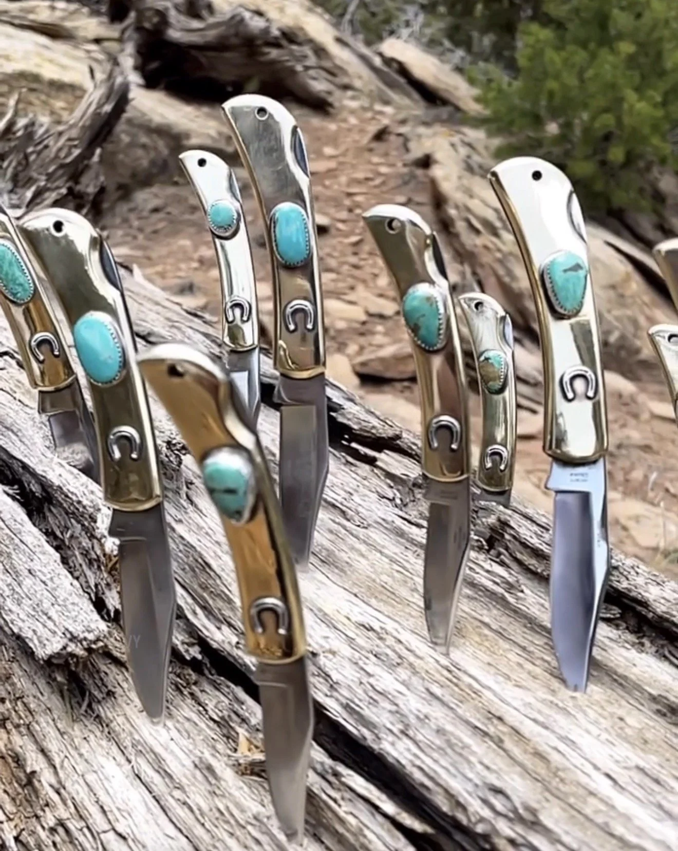 Horseshoe and Turquoise Pocketknife — Coyote Mint Studios