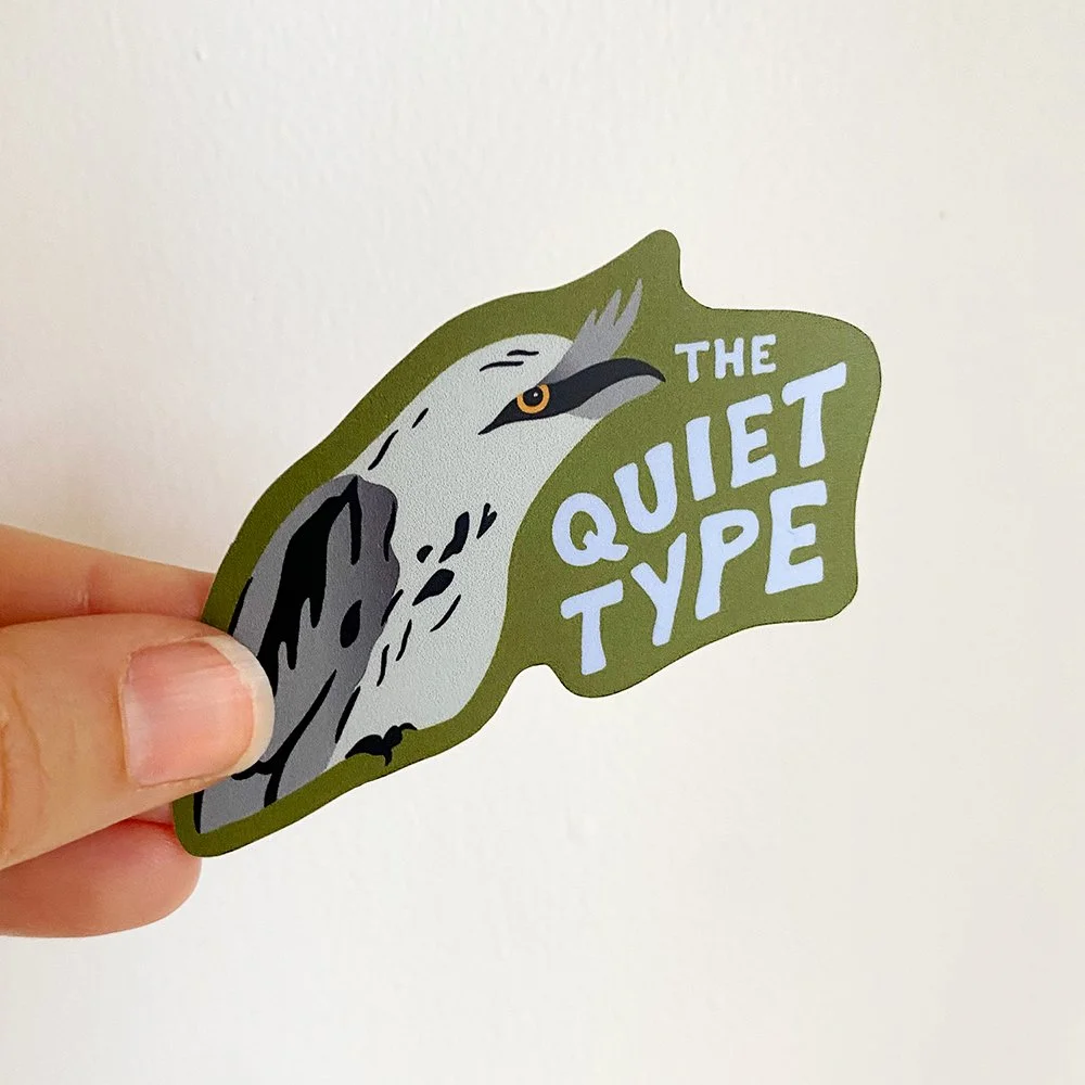 SBC 'Quiet Type' Sticker — Sydney Bird Club