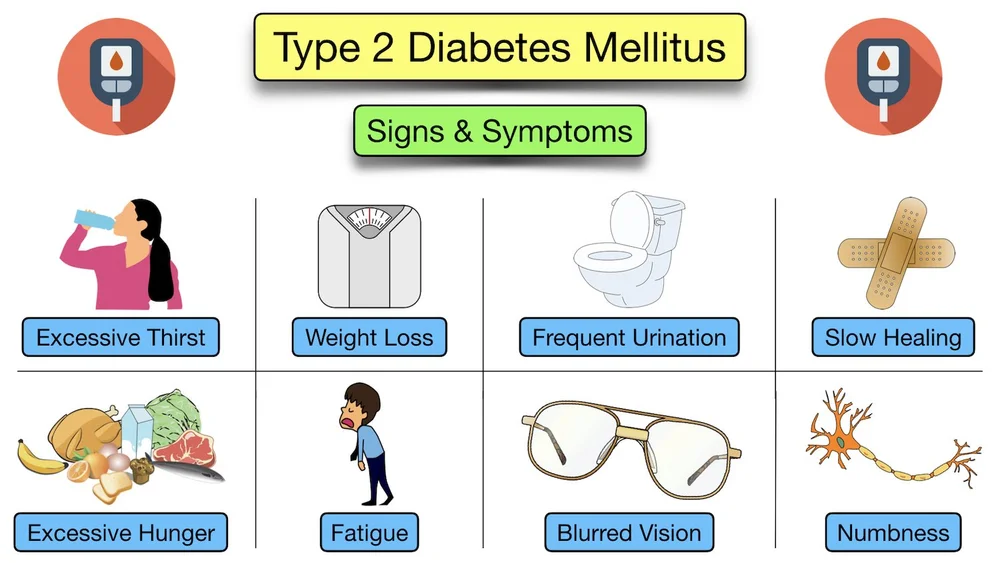 Type 2 Diabetes Mellitus: Symptoms, Diet, Medication, Treatment, Risk ...