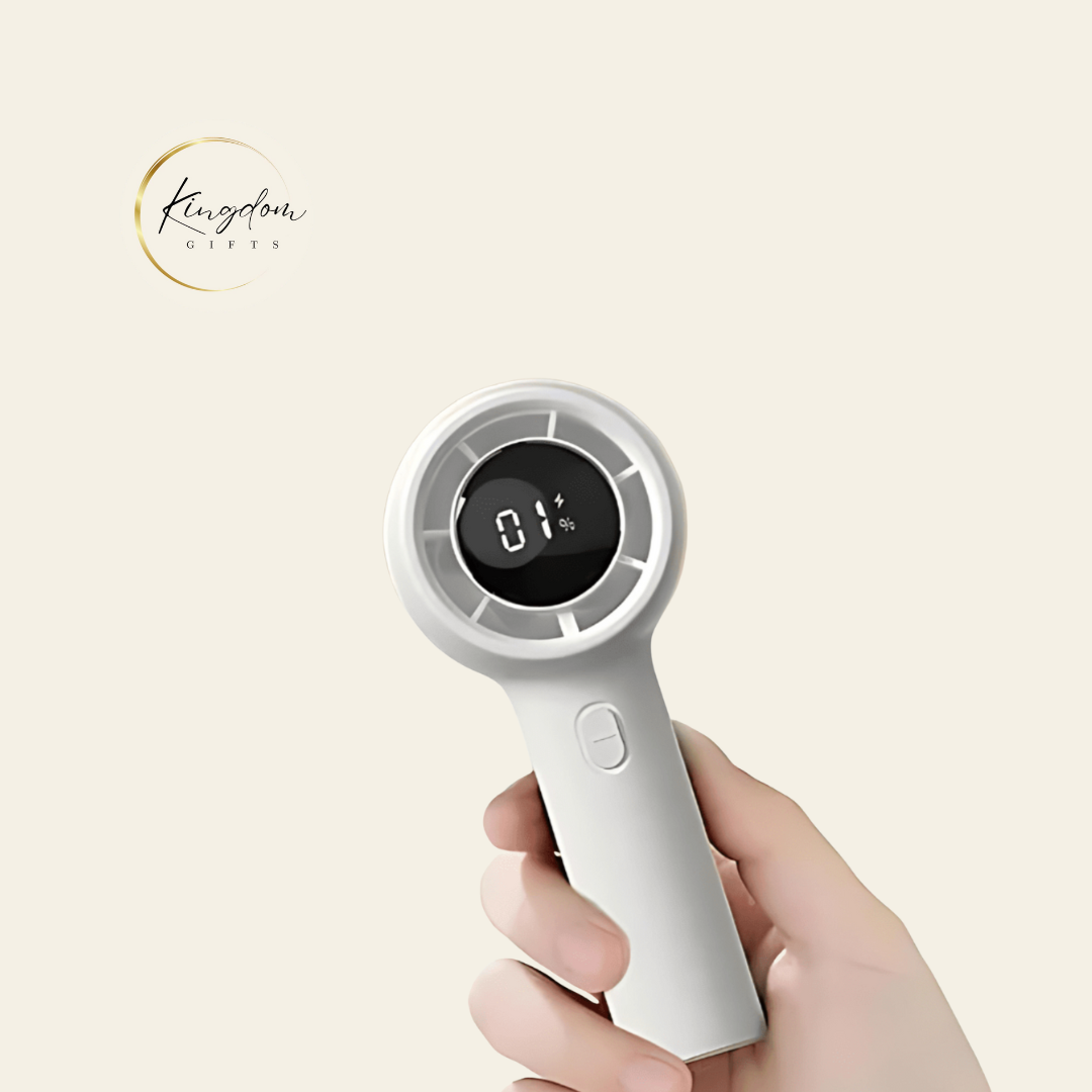 Custom Handheld 5-Speed Turbo Fan | Portable USB Fan for Corporate ...