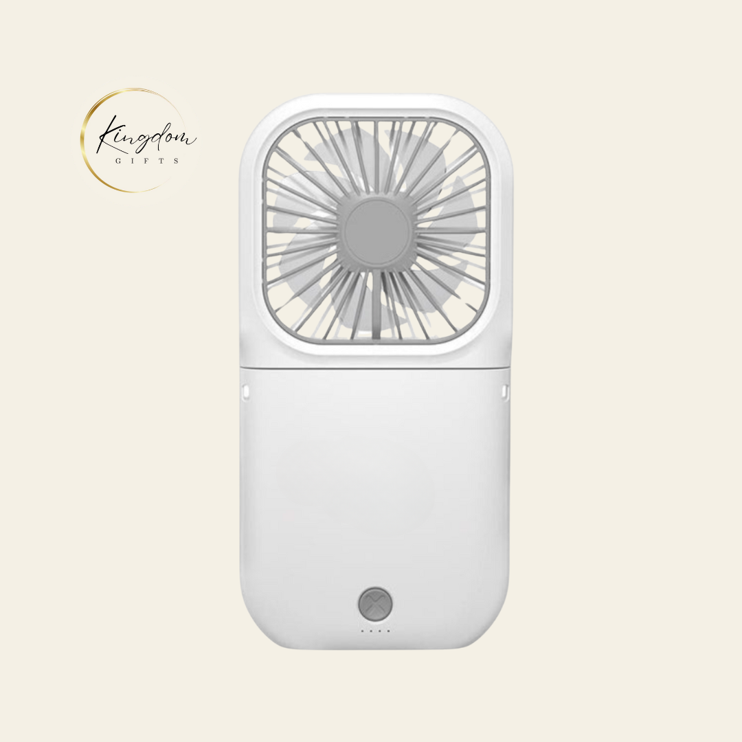 Customisable Halter Folding Fan with Built-in Powerbank (3000mAh ...