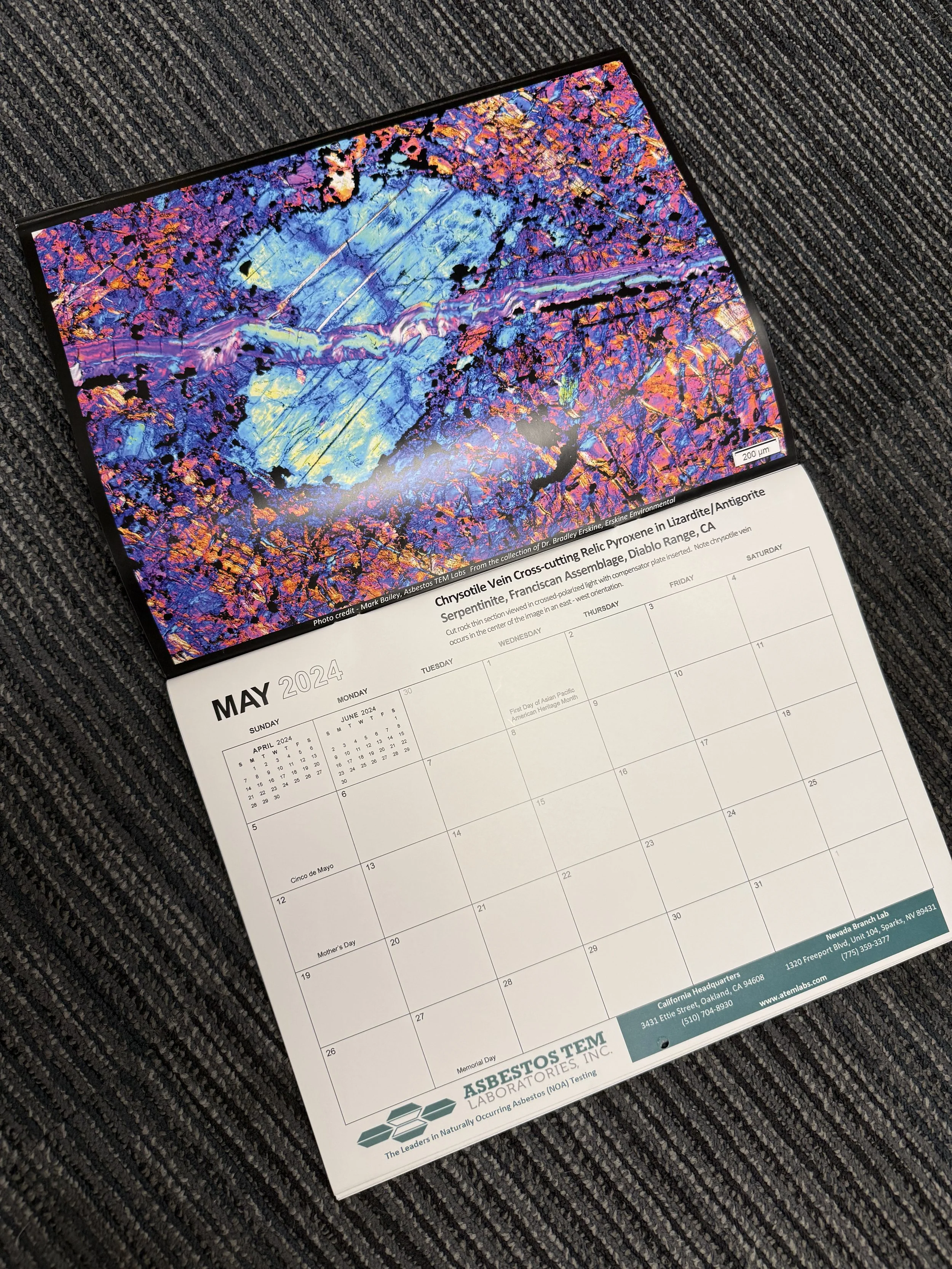 Calendar 2026 — Asbestos TEM Labs