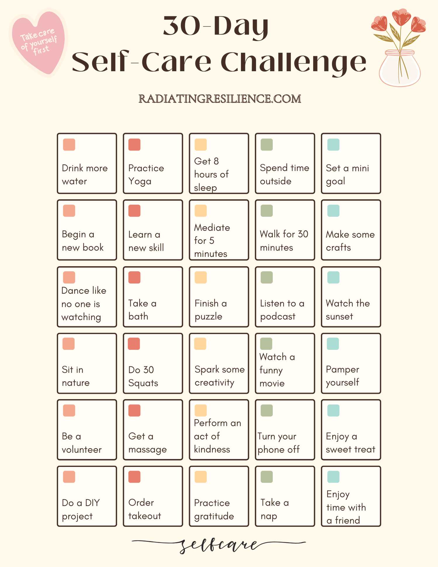 How to Level Up Your Self-Care Game with Our 30-Day Challenge ...