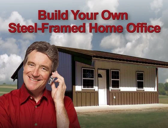 Building a Home Office | Backyard Home Office Construction — Steel ...