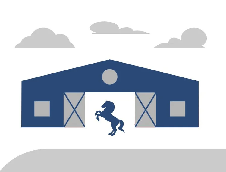 Steel Stables and Horse Barns | Livestock Barn Kits — Steel & Metal ...