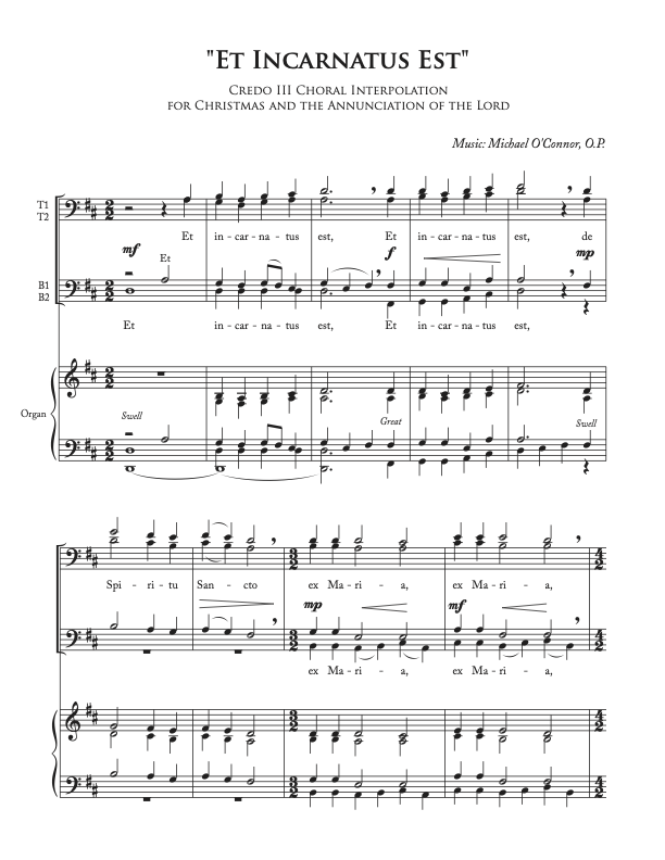 Et Incarnatus Est - CREDO III Choral Interpolation (TTBB) — Praying Twice