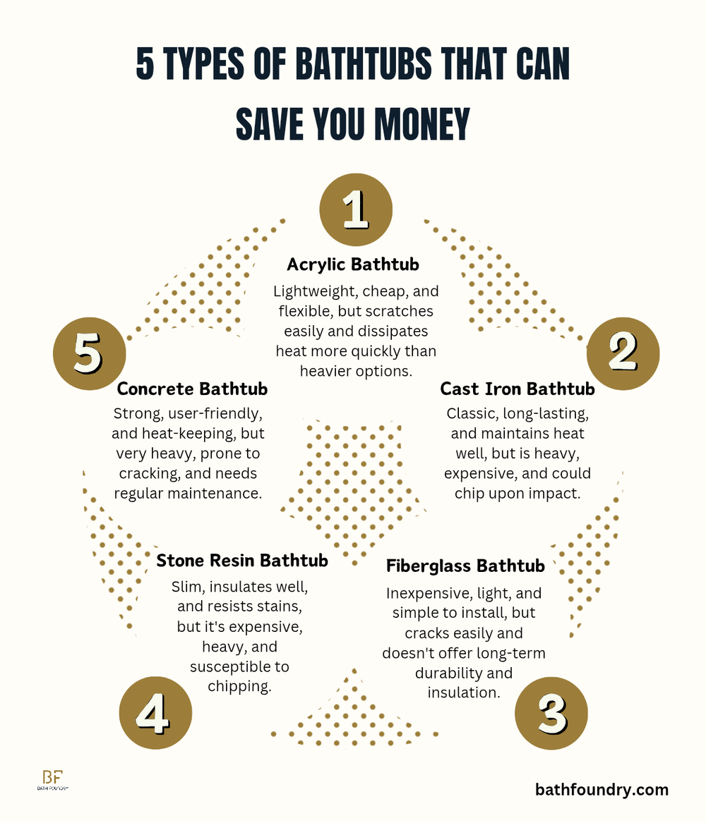 5 Types of Bathtubs to Save Money — Bath Foundry