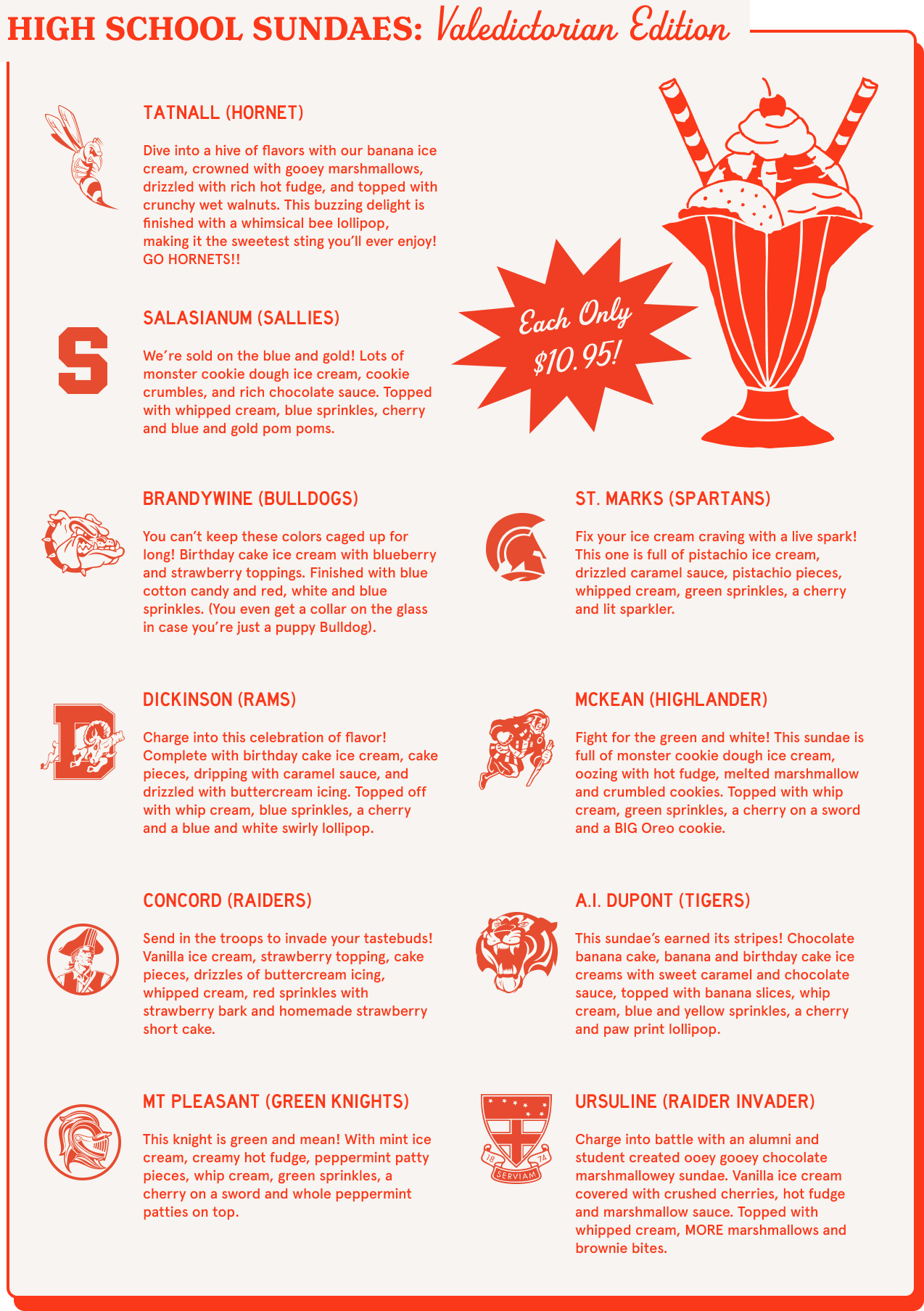 HIGH SCHOOL SUNDAES | Order Sweet School-Style Sundaes Today — Capano ...