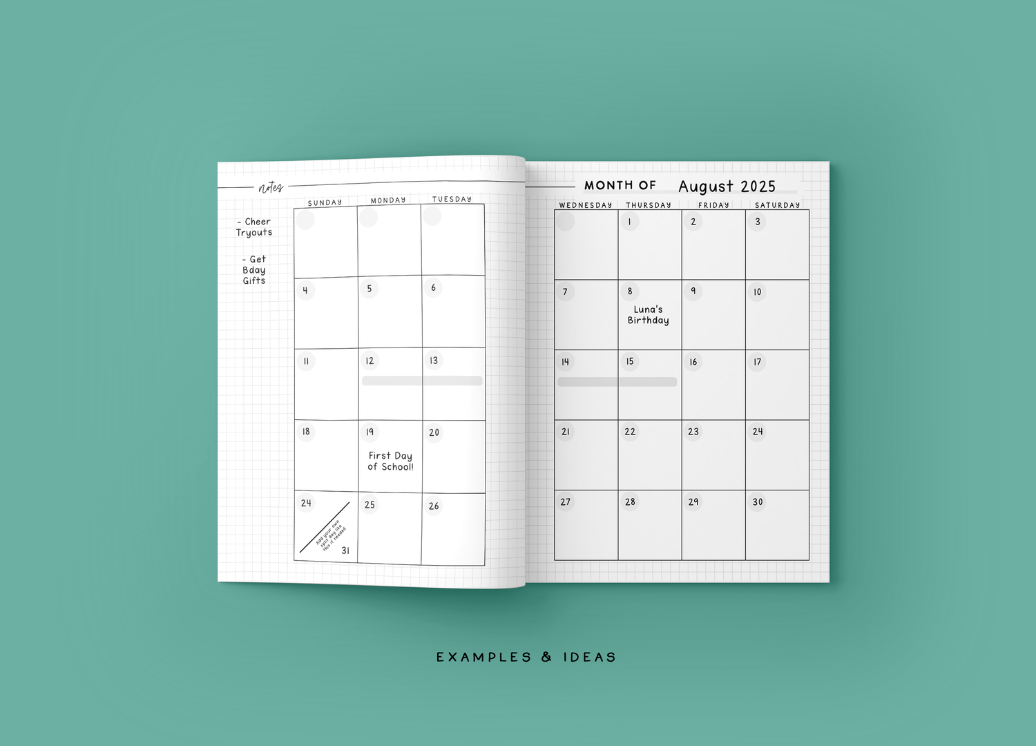Weekly Planning Notebook: Retro Poppy Garden Series — Schoolnest