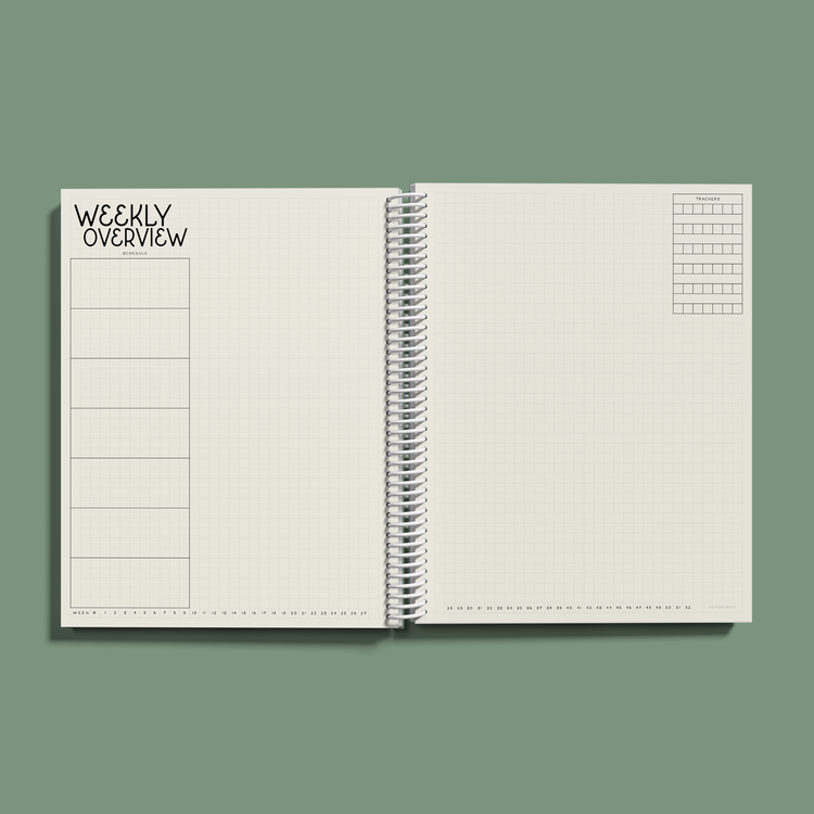Homeschool Lesson Planning Minimalist Notebook: Cream Nature Series ...