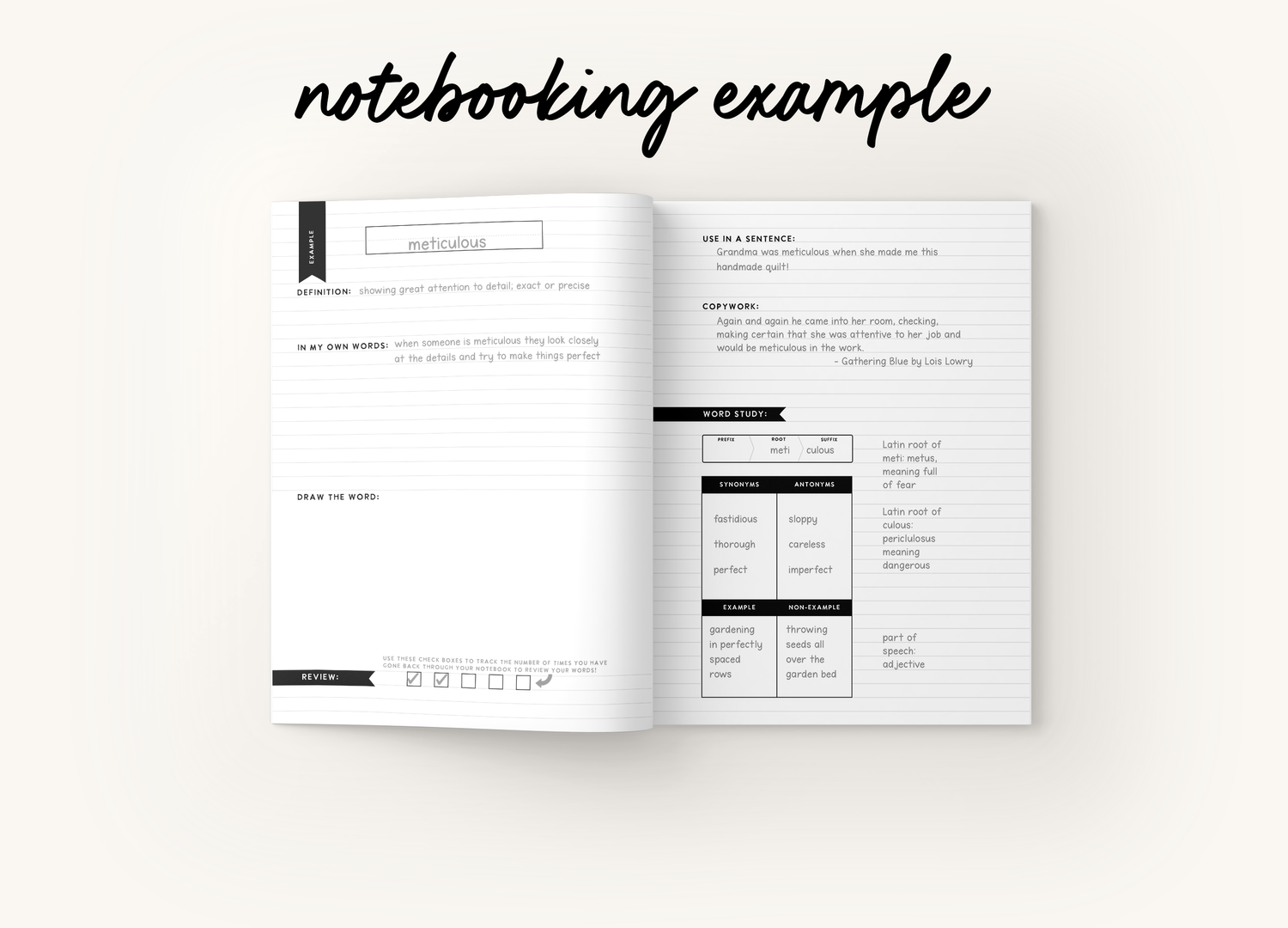 Vocabulary Notebook: Scribble Series — Schoolnest