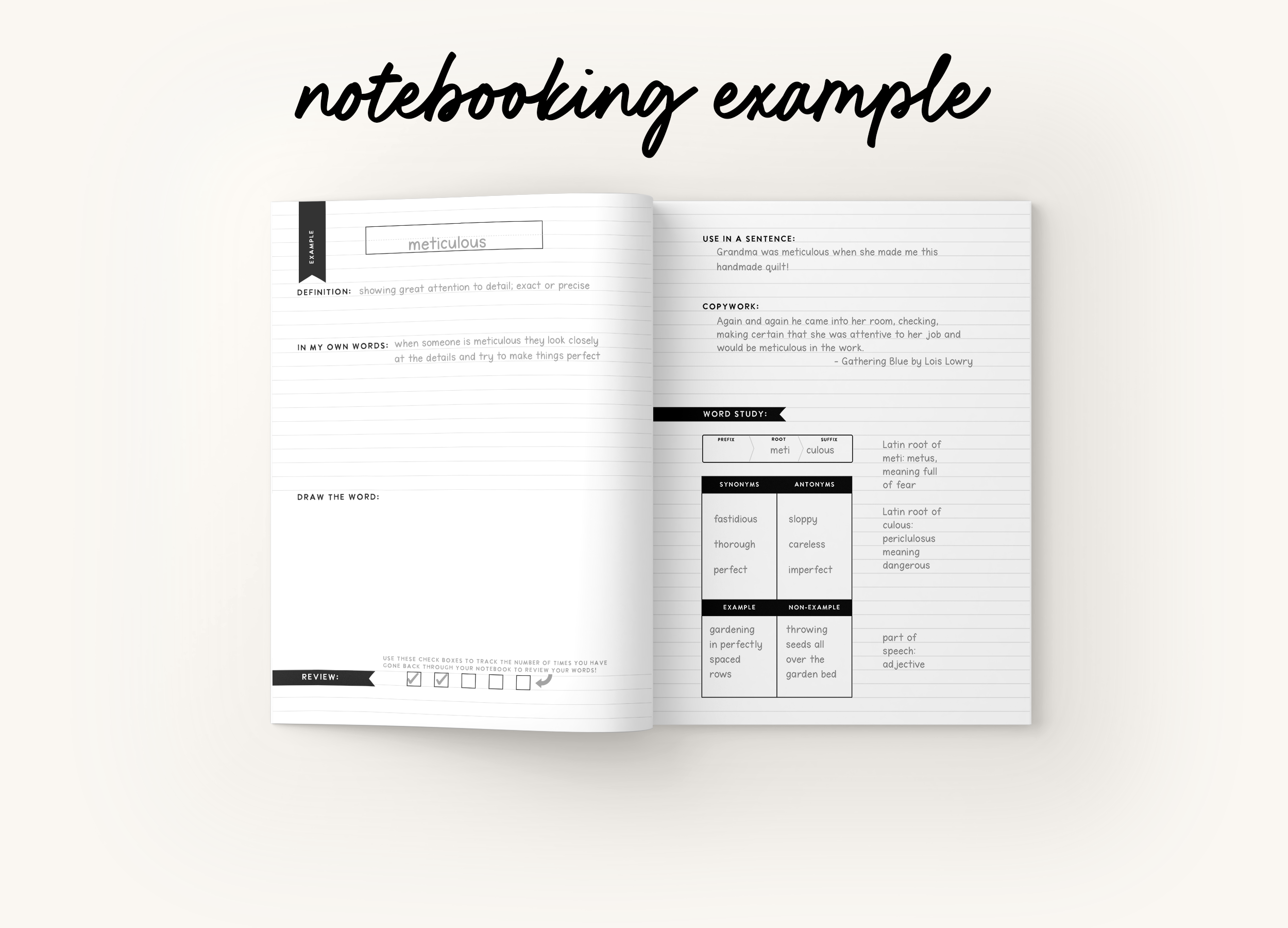 Vocabulary Notebook: Scribble Series — Schoolnest