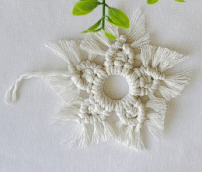 DIY Macrame Snowflake Tutorial | Easy Christmas Ornament