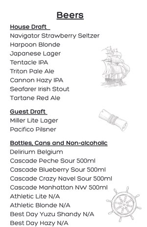 Menus — Seven Seas