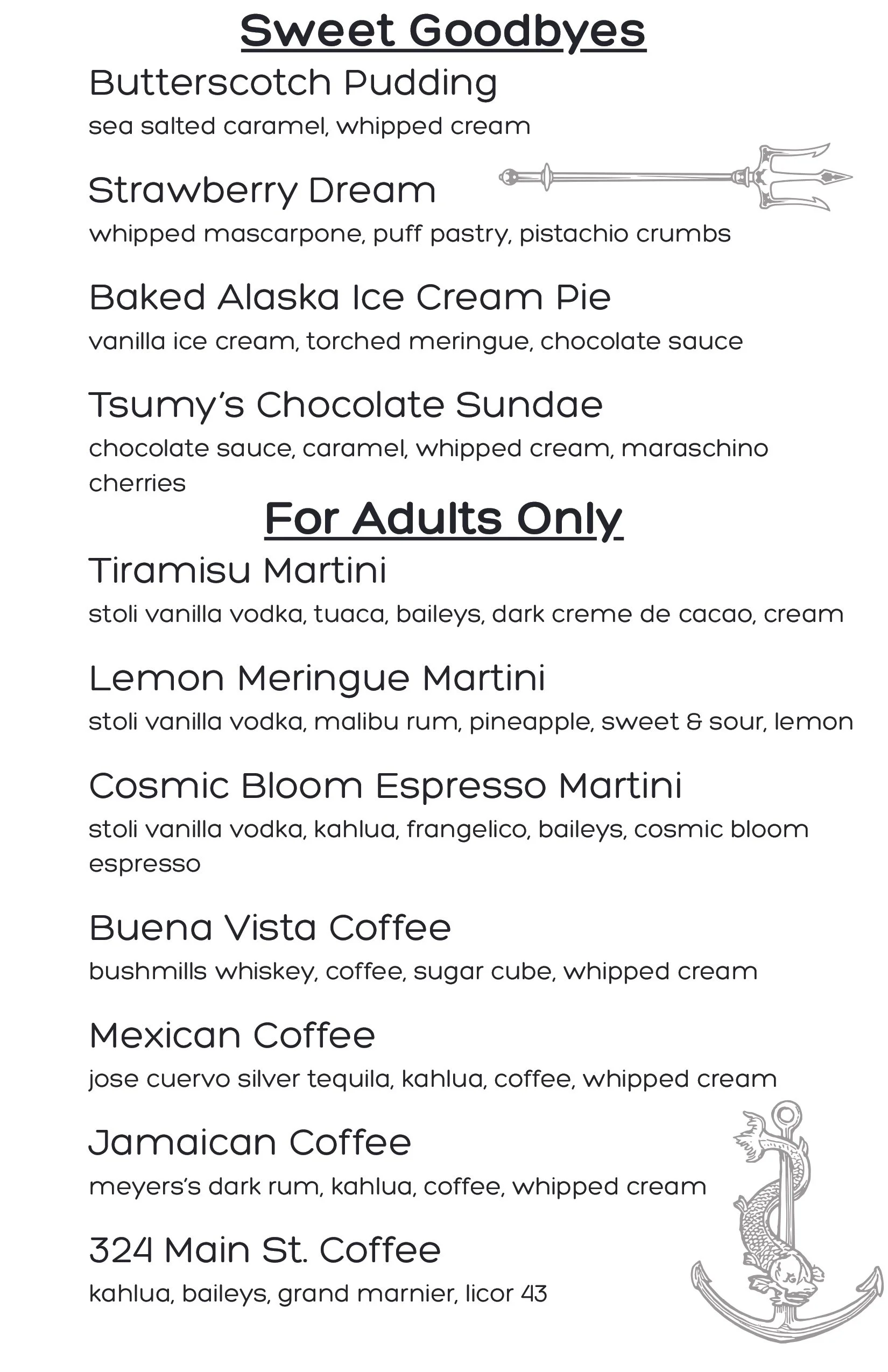Menus — Seven Seas