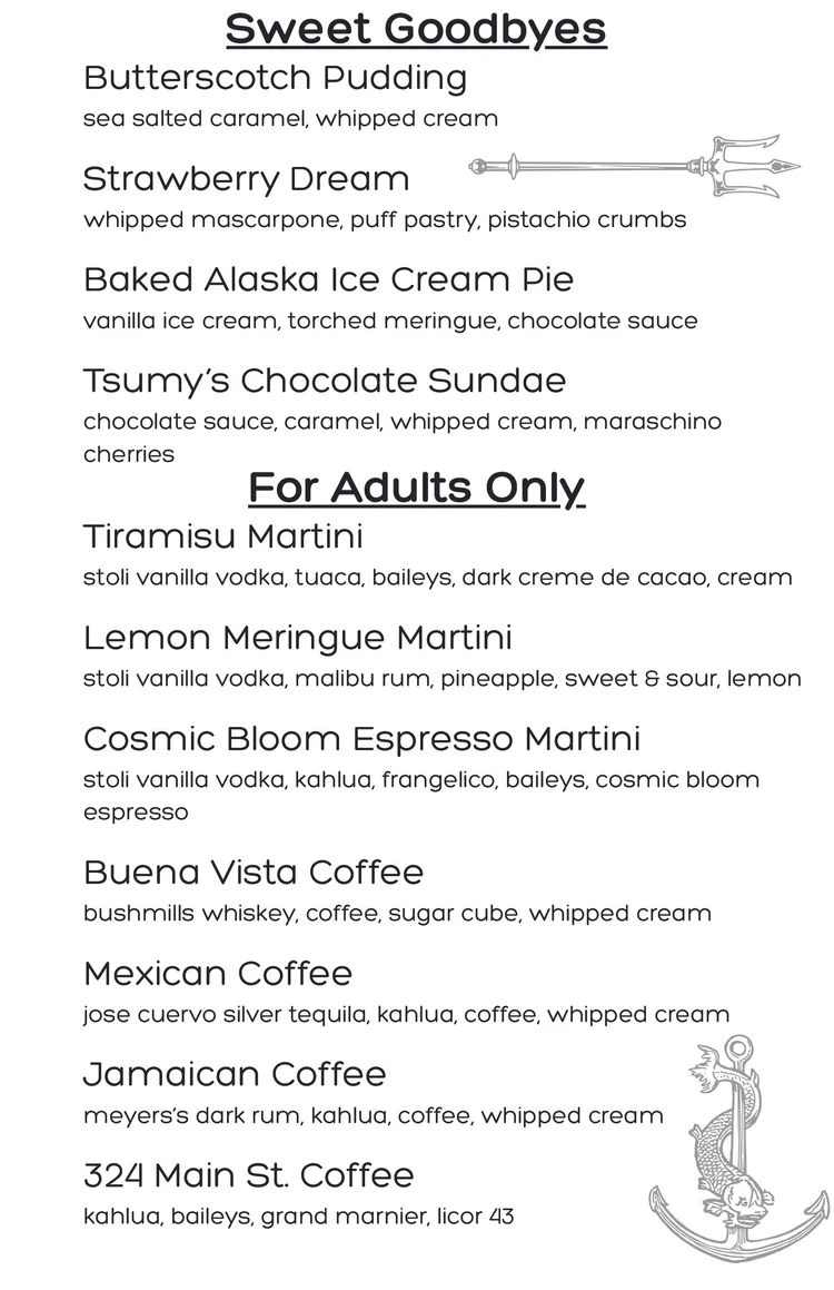 Menus — Seven Seas