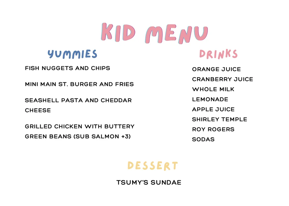 Menus — Seven Seas
