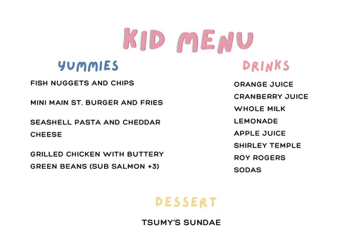 Menus — Seven Seas