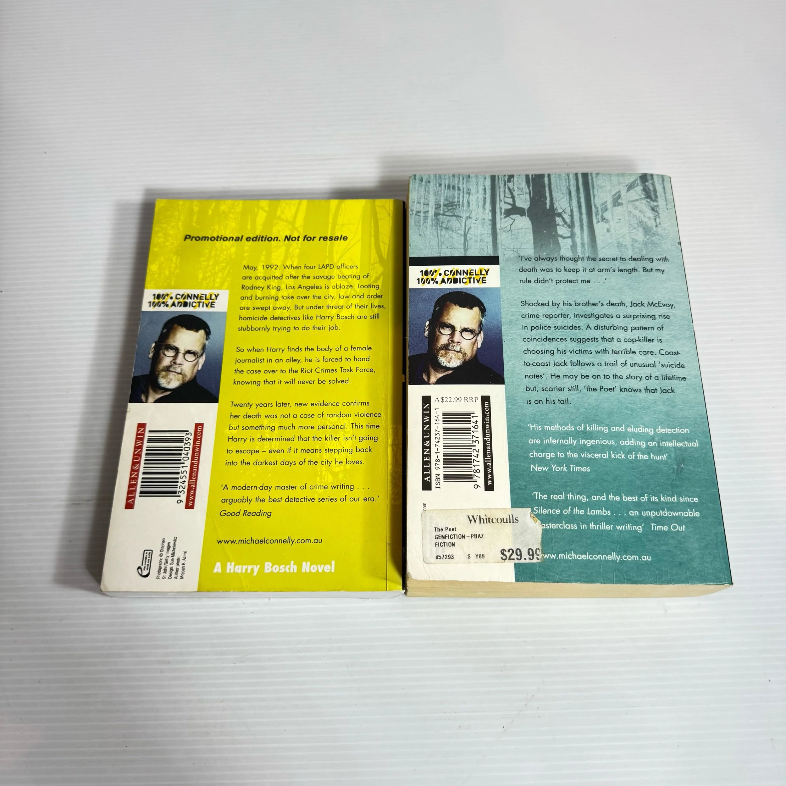 Michael Connelly Book Bundle x 2 : The Black Box & The Poet (2309 ...