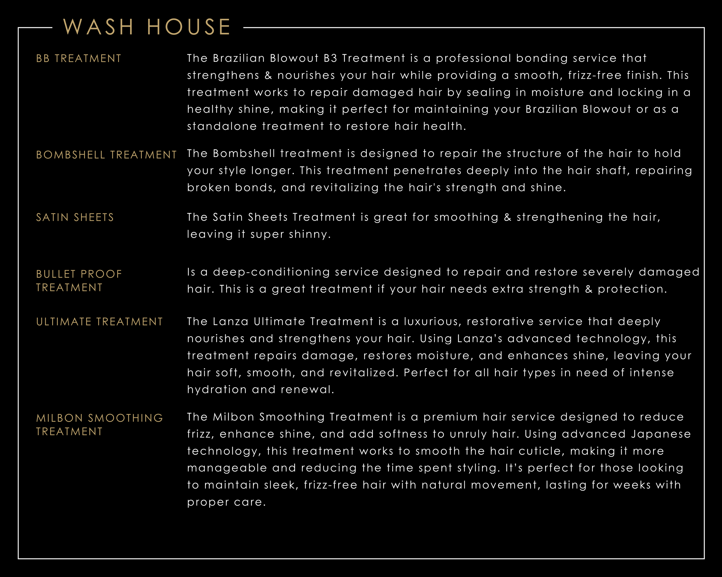 Salon Services — FOUSHEE salonspa