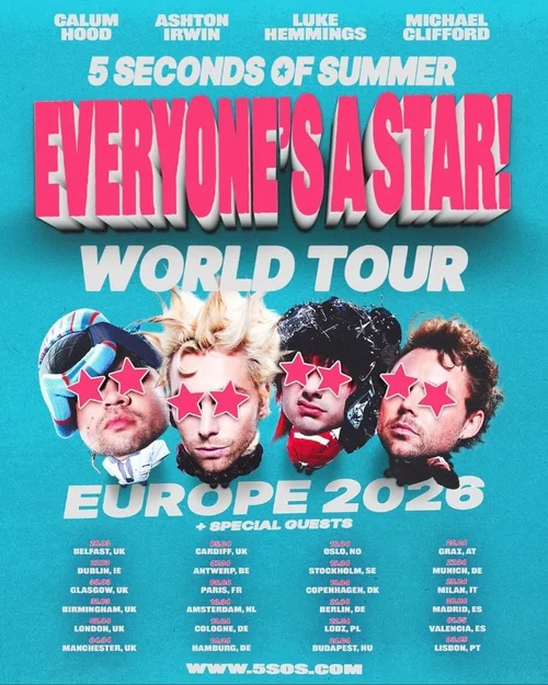 5 SECONDS OF SUMMER ANNOUNCE 2026 WORLD TOUR — LIVESPHERE MAGAZINE