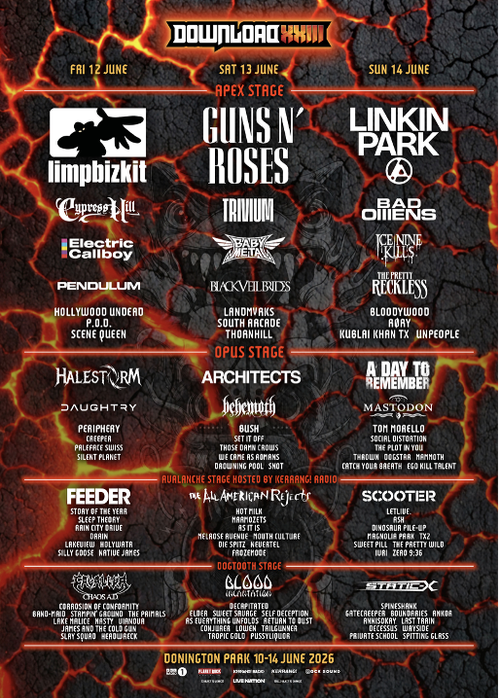 DOWNLOAD FESTIVAL 2026 FINALIZES MONUMENTAL LINE-UP WITH DAY SPLITS ...
