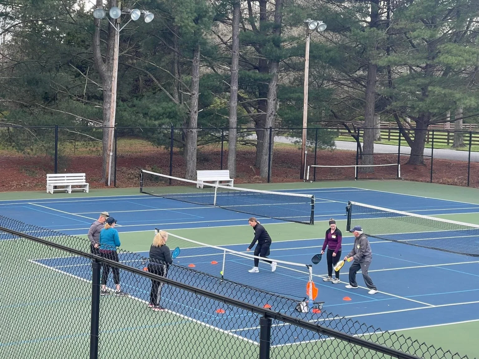 Lessons — courtside pickleball and tennis
