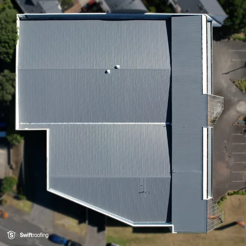 Run down Commercial Roof in Mt Eden replaced by Swift Roofing in Grey ...