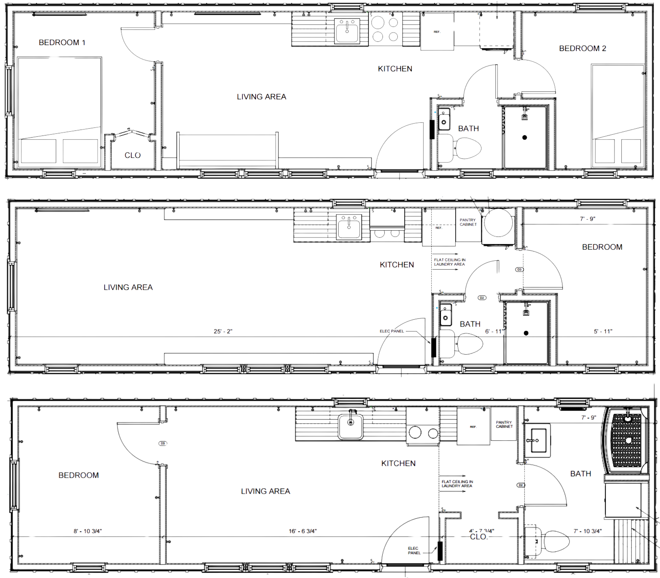 Baxter Tiny Home | Spacious Floor Plan Options with Two or One Bedroom ...