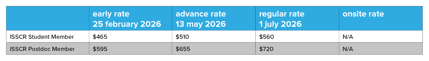 registration — ISSCR 2026