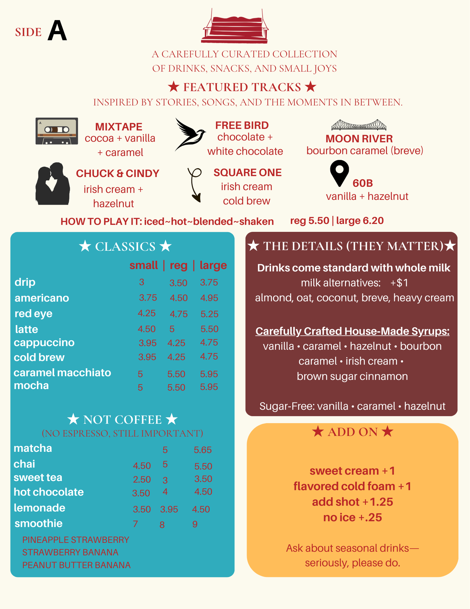 Menu | Discover & Enjoy Coffee Today — Red Swing Coffee