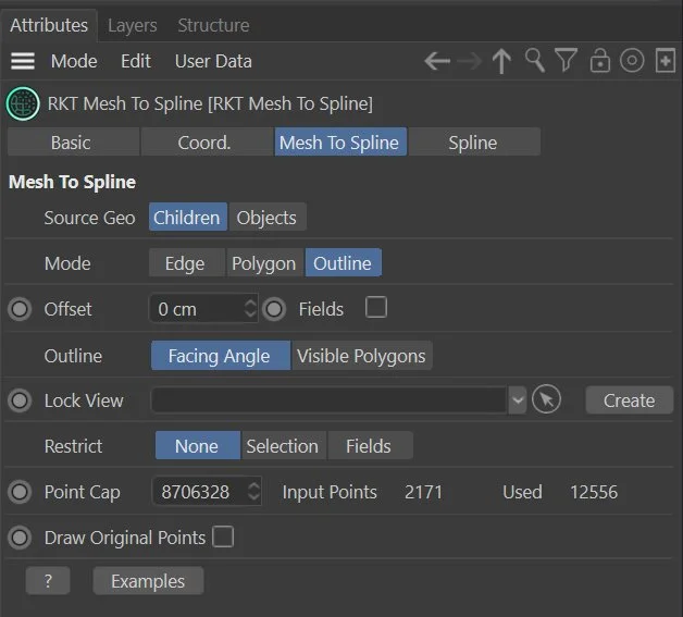RKT Mesh To Spline C4D Plugin Information — Rocket Lasso