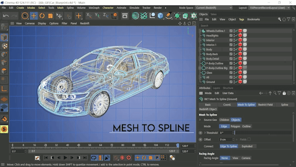 RKT Mesh To Spline C4D Plugin Information — Rocket Lasso
