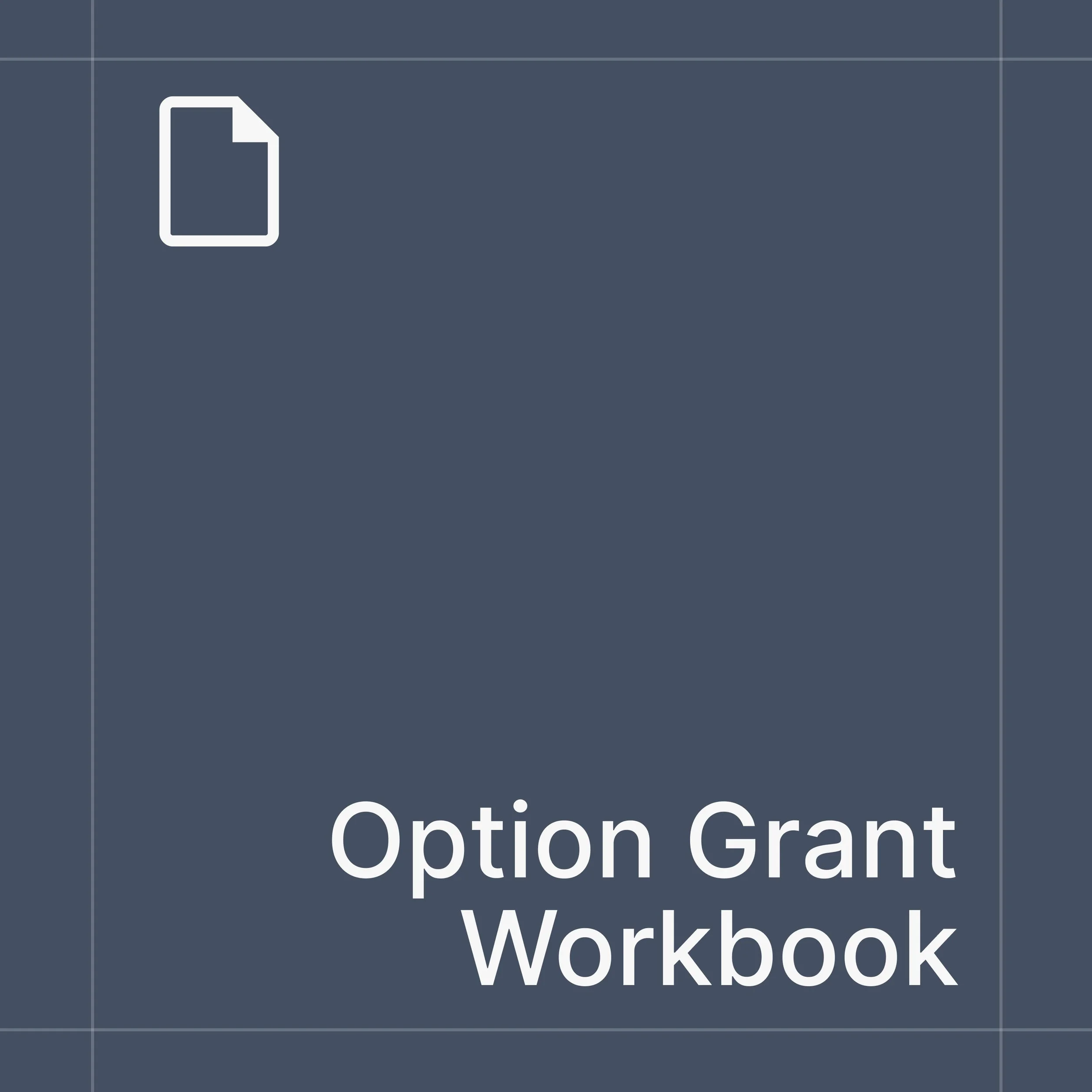Option Grants Workbook — S3 Ventures: Born in Texas, Investing Nationwide