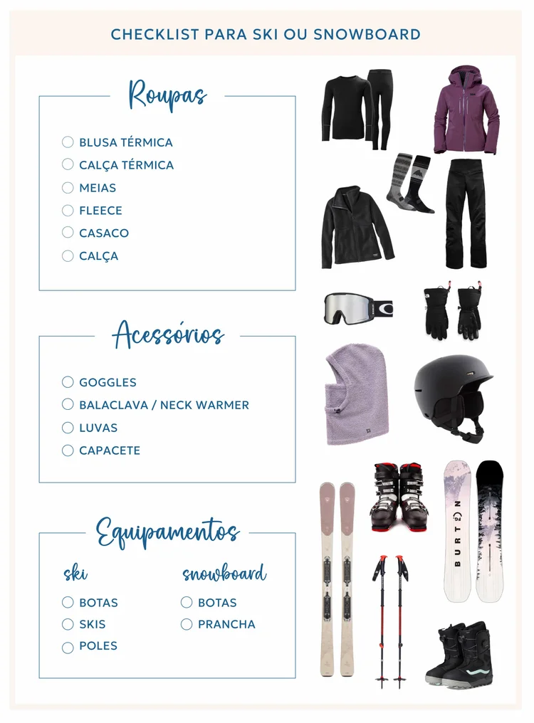 Checklist: como se vestir para praticar ski e snowboard — aline on the MOVE