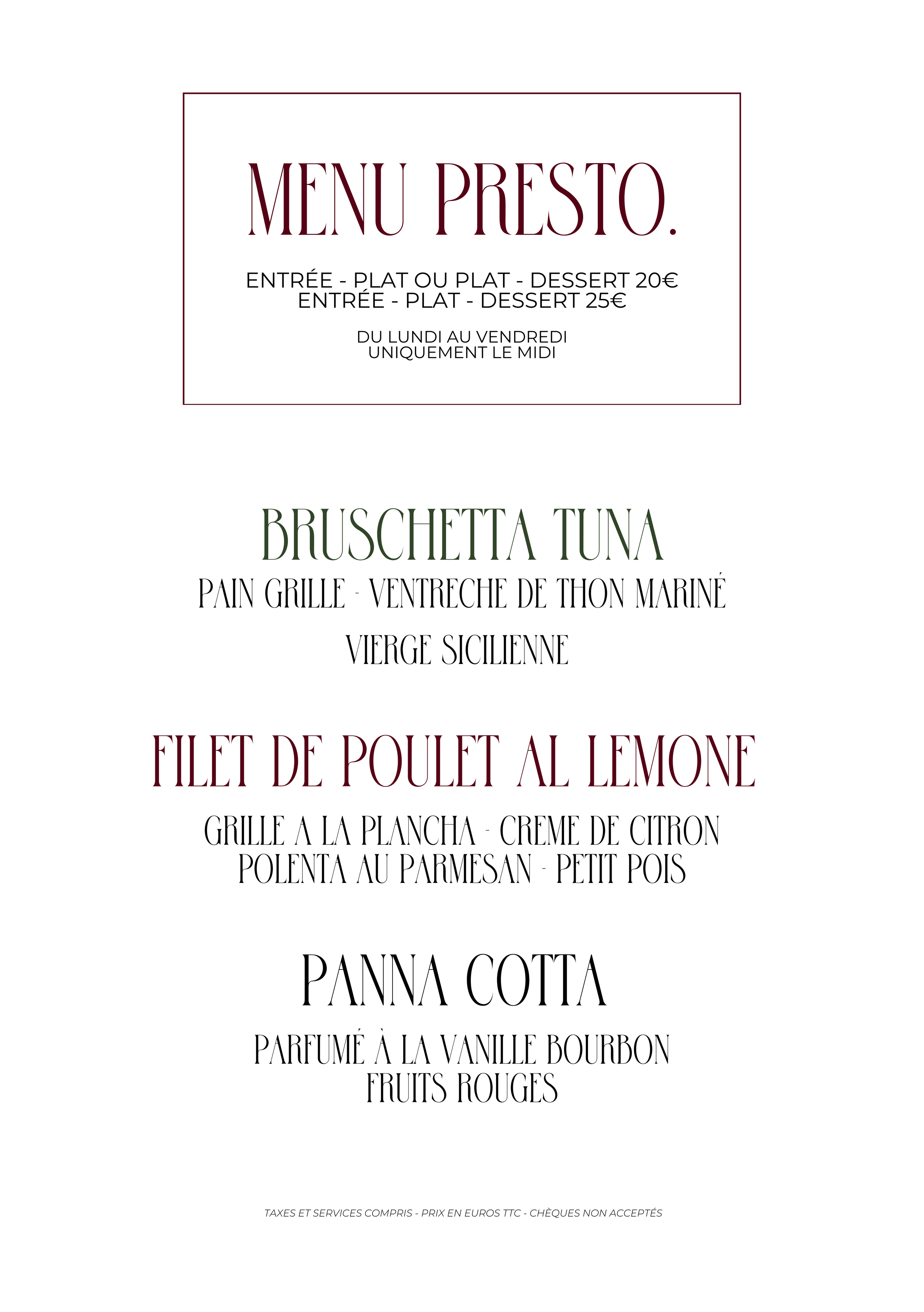 Carte & Menus – Cuisine Italienne Authentique chez Bastardo