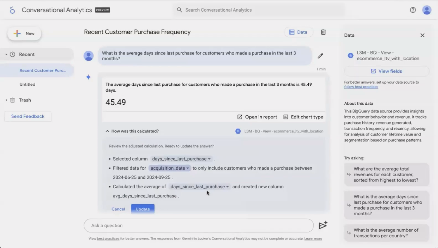 How to Use Looker Studio's Conversational Analytics: Transform Data ...