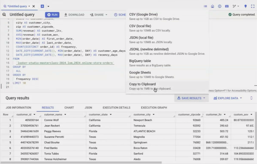 BigQuery SQL Essentials: Data Analysis Examples and AI Query Generation ...