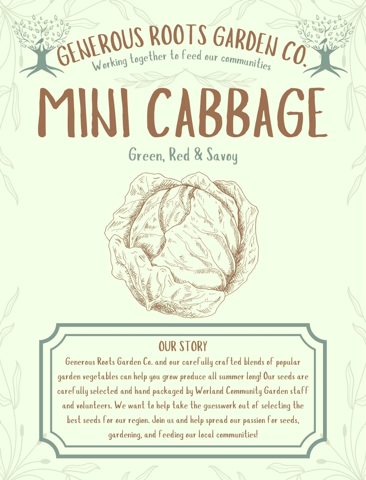 Mini Cabbage Blend — Generous Roots
