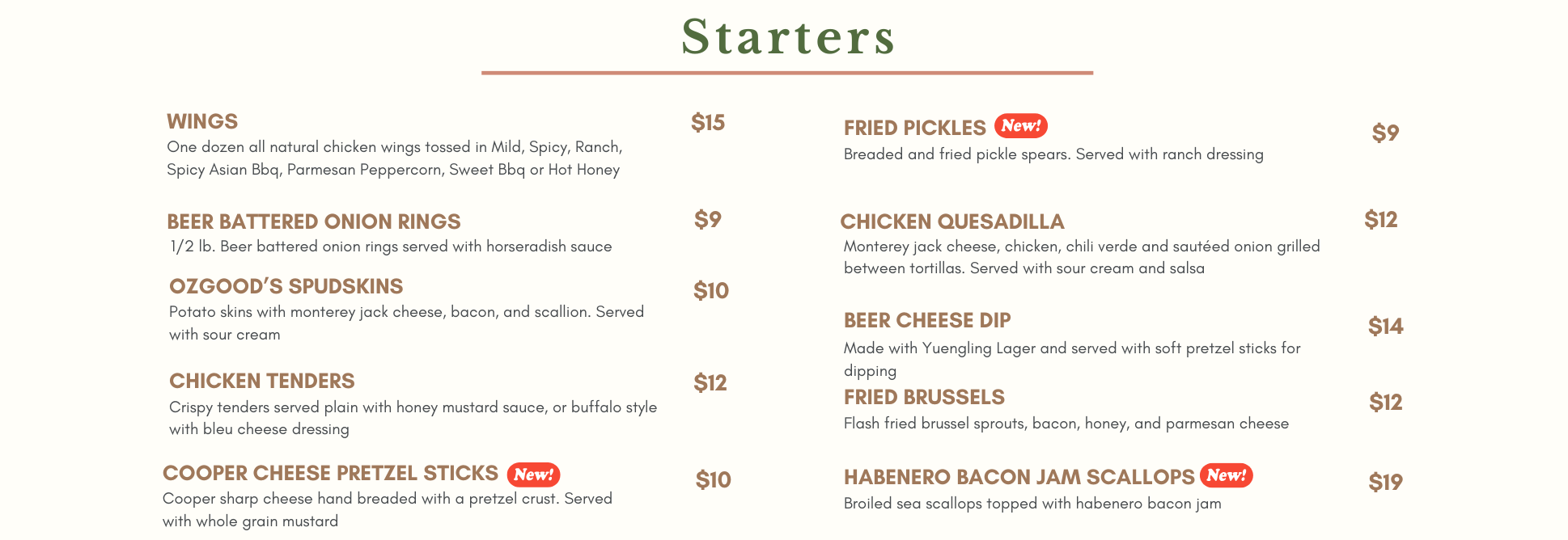 Starters | Discover Tasty Starters—Dine Now — Ozgood's Neighborhood ...