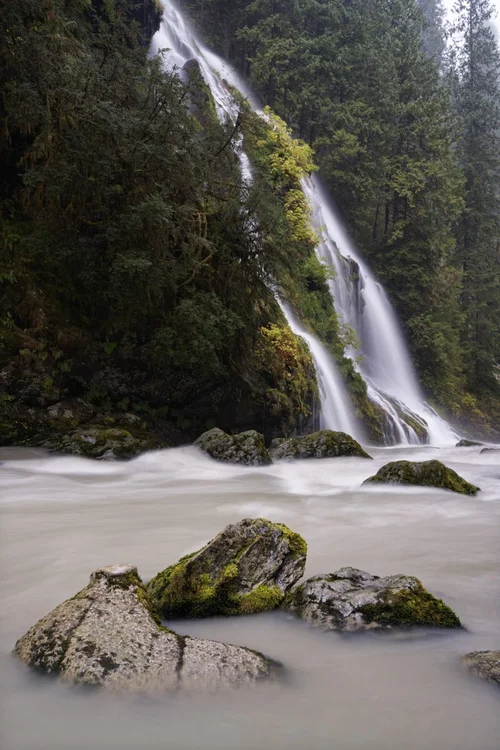 Boulder River Waterfalls in Pouring October Rain [Video] — Brad ...