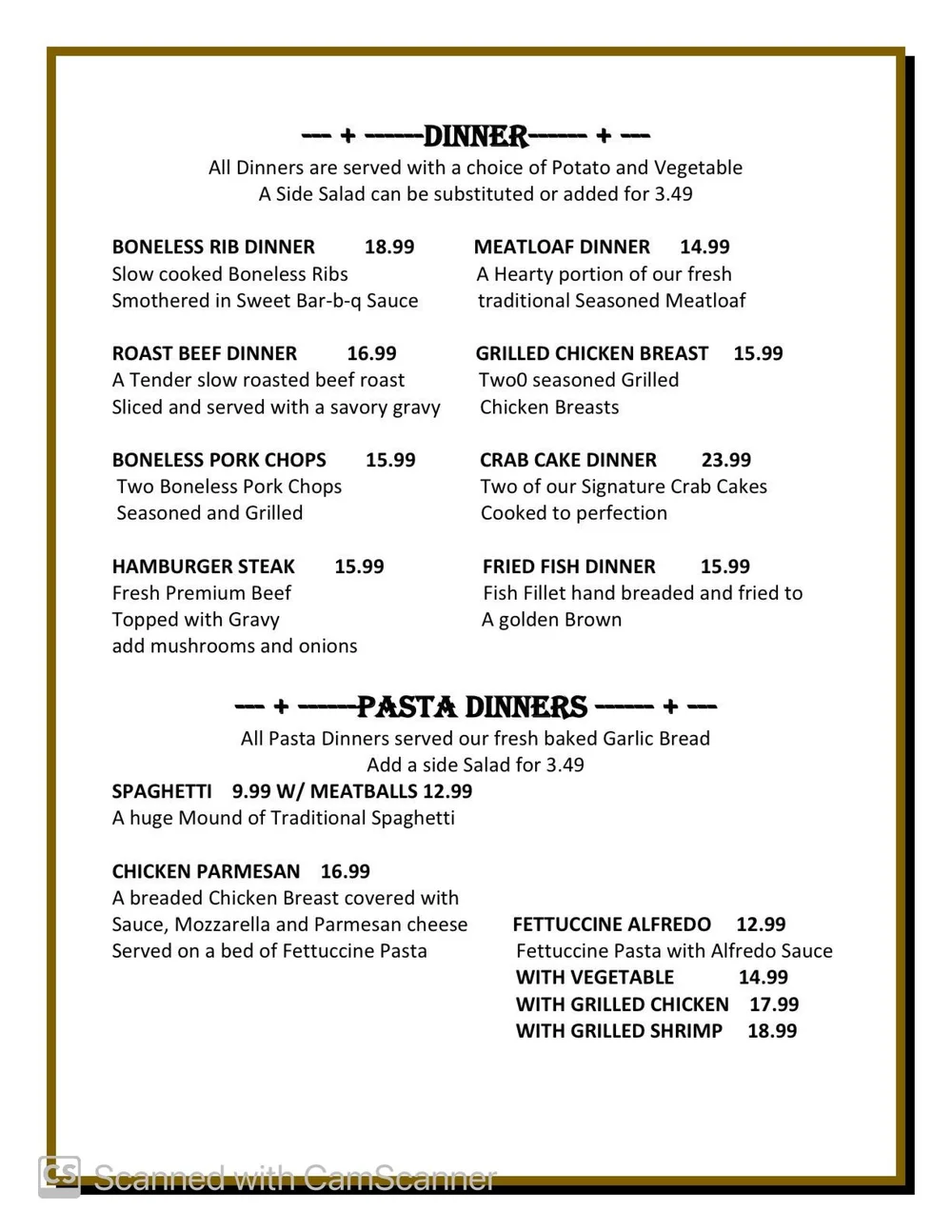 Menu — Hermitage 1841 Restaurant