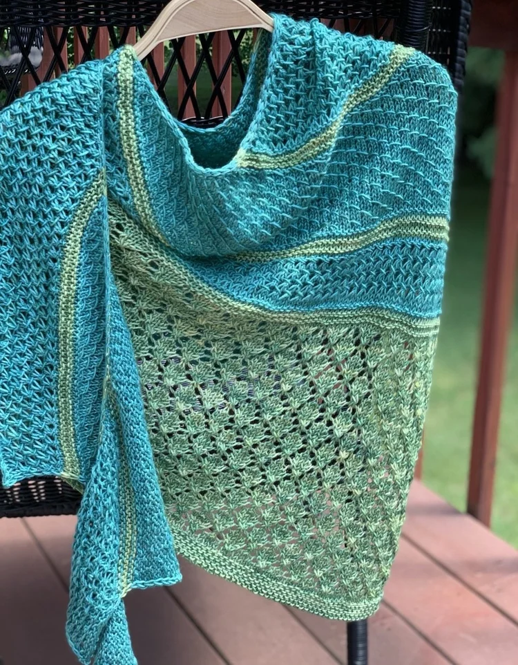 Mermaid-themed shawl knitting pattern with enchanting stitches for ...