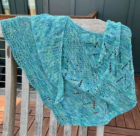 DK-weight simple lace shawl knitting pattern, beginner-friendly and ...