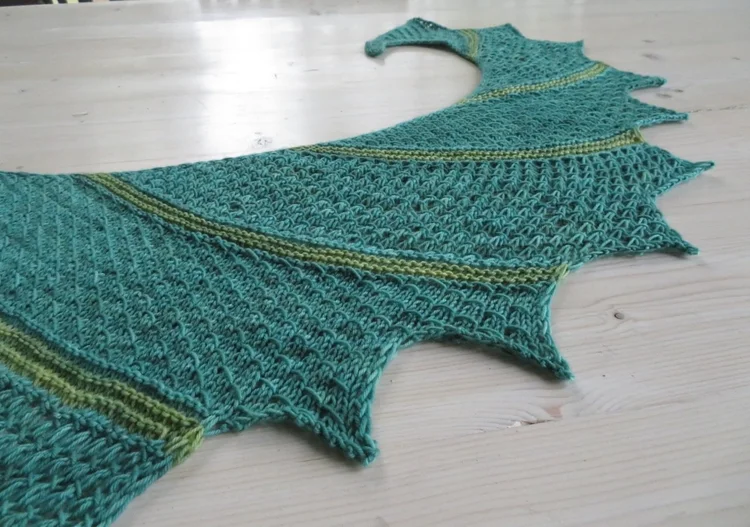 Mermaid-themed shawl knitting pattern with enchanting stitches for ...