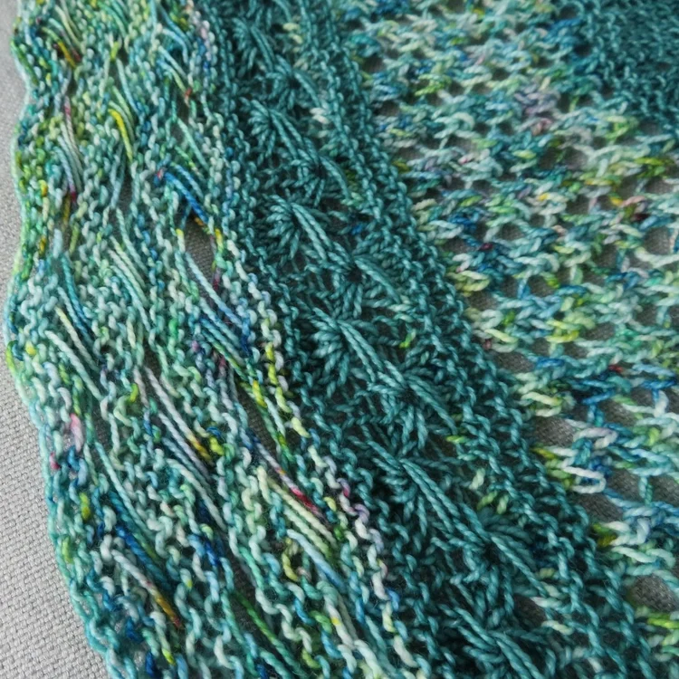 Mermaid-themed shawl knitting pattern with enchanting stitches for ...