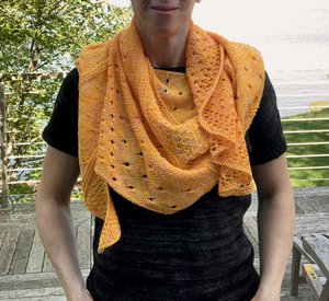 An easy beginner DK-weight shawl knitting pattern with a beach theme ...