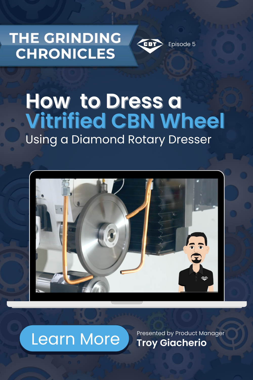 How to Dress a Vitrified CBN Grinding Wheel with a Diamond Rotary Dresser